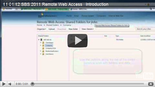 MPECS Inc. Blog: Video – An Introduction To The SBS 2011 Remote Web Access Portal